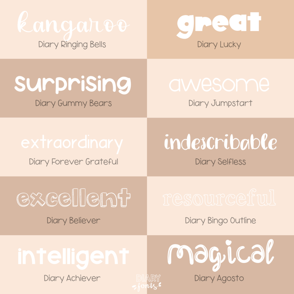 All Fonts by Diary Fonts - Commercial Use License - Clipart Diaries